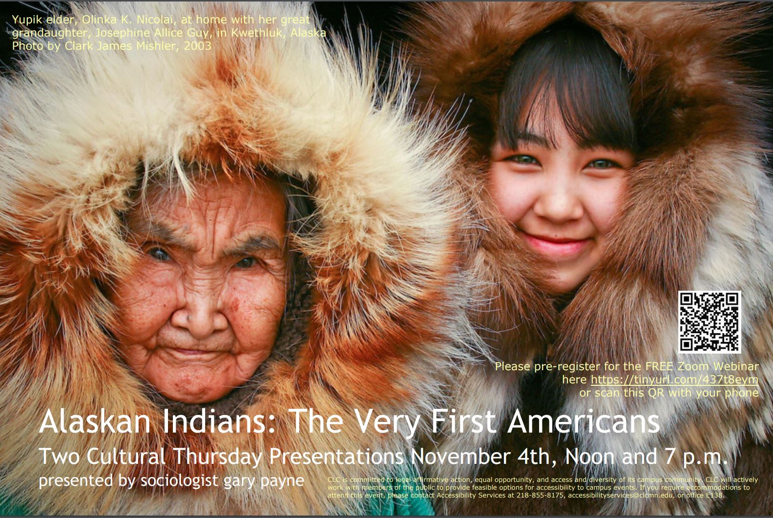Community invited to Cultural Thursday: The Very First Americans - CLC News