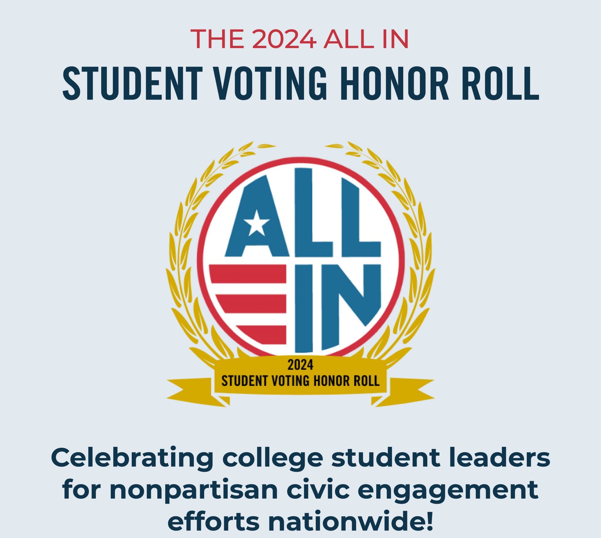 CLC student honored for efforts in advancing nonpartisan student voting - CLC News