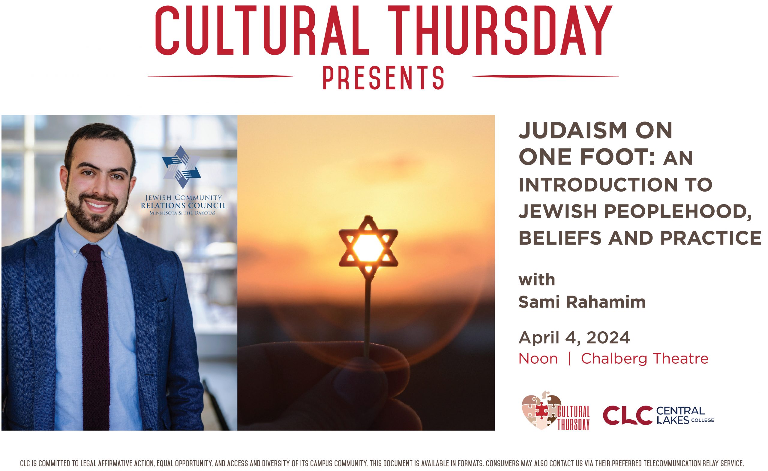 Cultural Thursday presents “Judaism on One Foot: An Introduction to ...